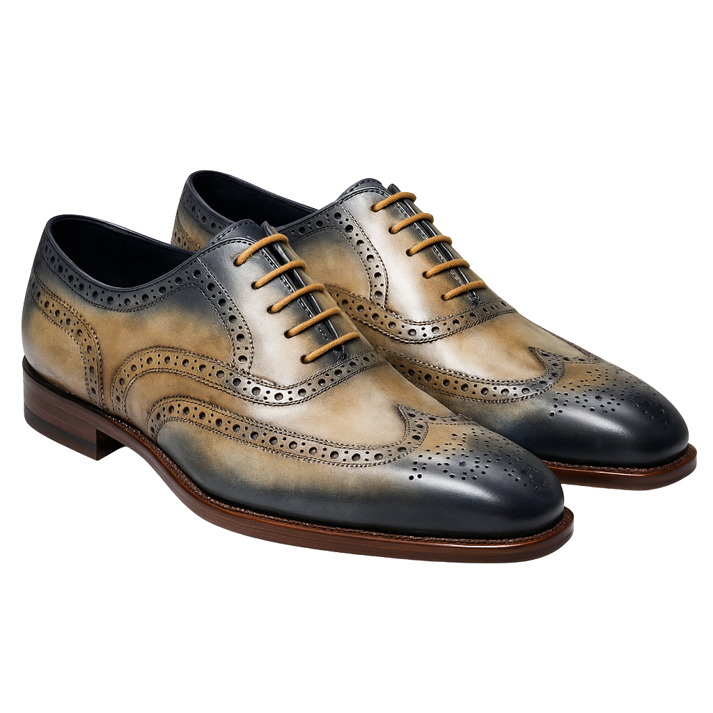 GUNMETAL LACEUP | TAN