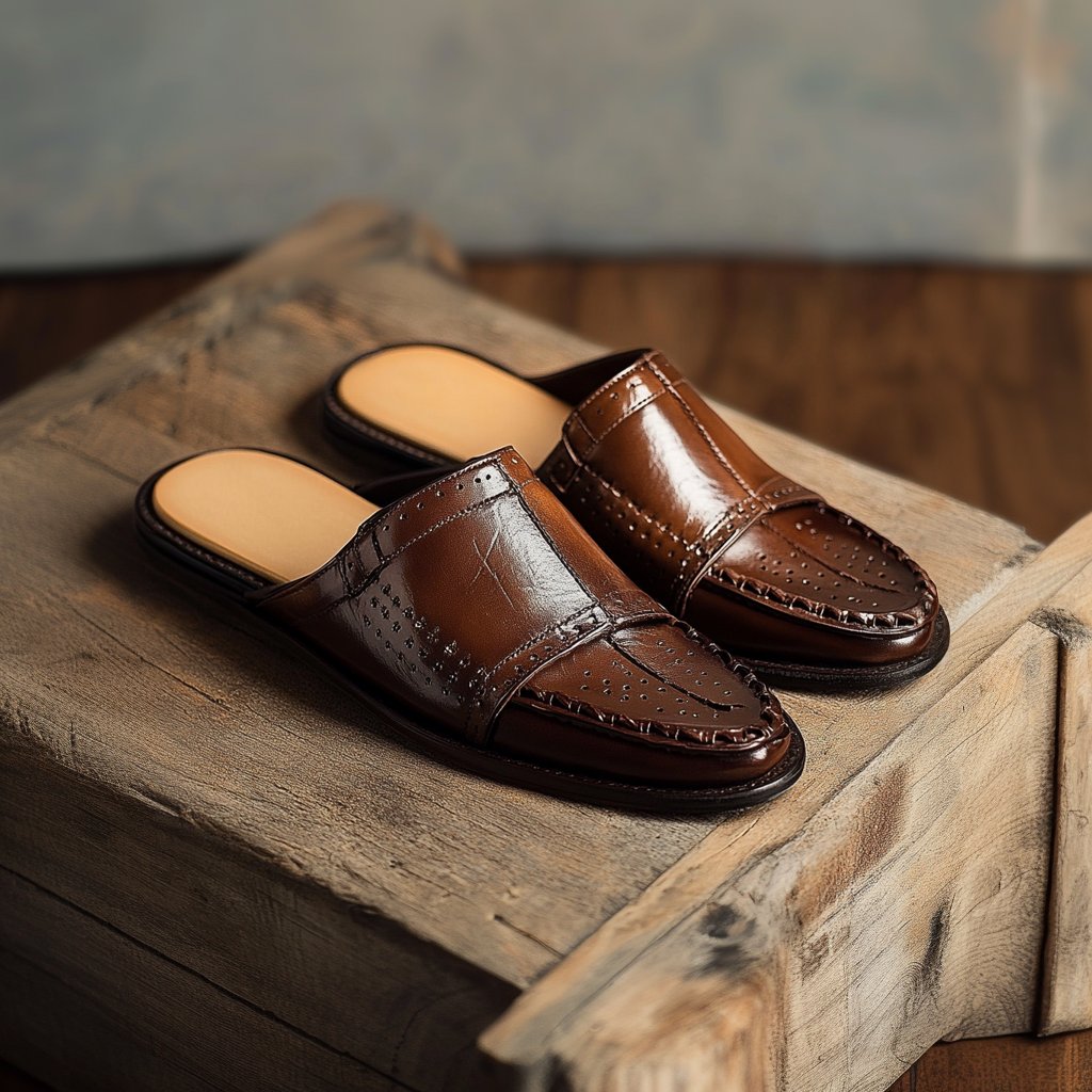 Luxury Handmade Leather Slippers for Men | Perks