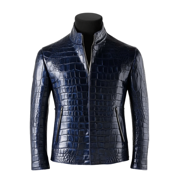 ESCOBAR CROCO JACKET | BLUE